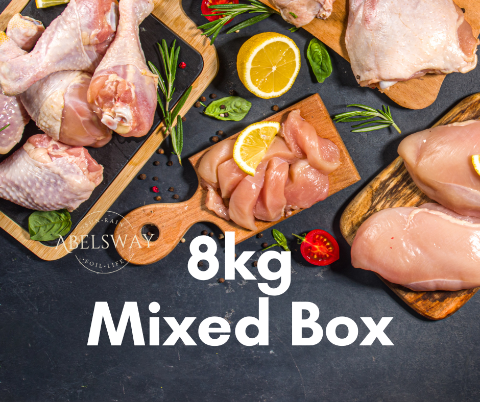 Pastured Raised Chicken Mixed 8kg Box | Abelsway Farm
